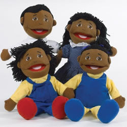 African American Puppet Family — ChildTherapyToys
